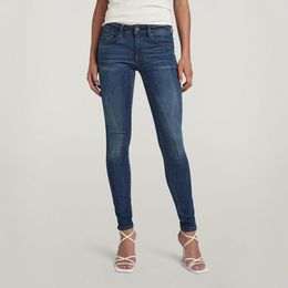 G-Star Raw Midge Zip Mid-Waist Skinny Jeans - Dunkelblau - Damen