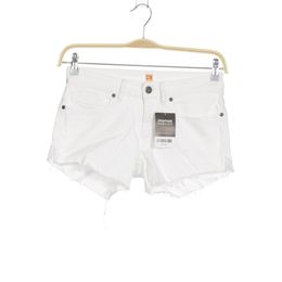 BOSS Orange Damen Shorts, weiß, Gr. 28