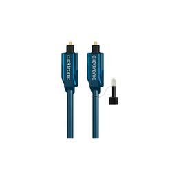 CLICKTRONIC Toslink-Kabel Premium-Kabel 1x Toslink-Stecker 1x Toslink-Stecker 2,0 m Polymer-Lichtwellenleiter (70368)