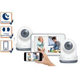 Elro - Babyphone mit Monitor & Überwachungskameras für 2 Kinder - kostenlose Handy App