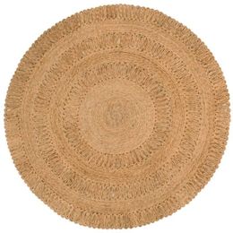 vidaXL - Teppich Jute Handgeflochten 150 cm Rund