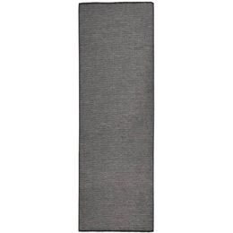 Outdoor-Teppich Flachgewebe 80x250 cm Grau vidaXL