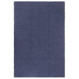 vidaXL - Teppich Rechteckig Marineblau 180x250 cm Baumwolle