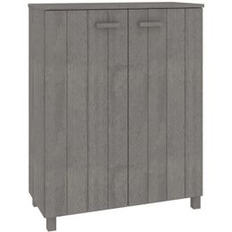 Schuhschrank hamar Hellgrau 85x40x108 cm Massivholz Kiefer vidaXL