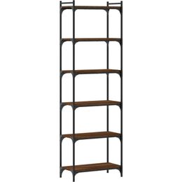 Bücherregal 6 Böden Braun Eiche-Optik 60x30x188cm Holzwerkstoff vidaXL