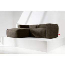 Buffo Ecksofa Links 3/4 Sitzer mit extrem weicher und bequemer Sitz, Braun - Konsimo