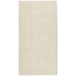 vidaXL - Teppich istan Hochflor Glänzend Creme 80x150 cm