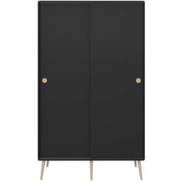 ebuy24 - Softline Kleiderschrank 2 Schiebetüren schwarz.