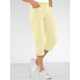 WITT Damen Caprihose mit Gummizug am Beinabschluss, gelb, Größe 21