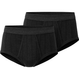 Herren Slip dunkelgrau-gestreift, Gr&ouml;&szlig;e 7