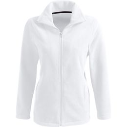 Damen Fleecejacke mit zwei Taschen ecru, Gr&ouml;&szlig;e 50