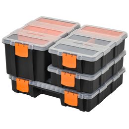 DURHAND Werkzeugaufbewahrung Box 4-teiliges set schwarz, orange