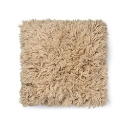 ferm LIVING - Meadow Hochflor Kissen, 50 x 50 cm, light sand