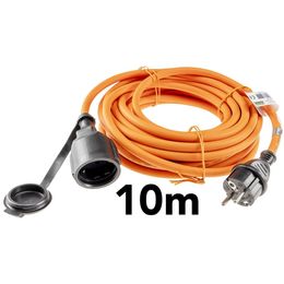 Chilitec Gummi Schutzkontaktverl&auml;ngerung, IP44, 10 m, orange