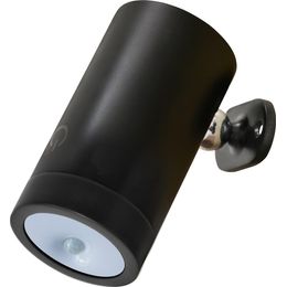 REV LED Akku Clip-Leuchte, IP54, schwarz, mit Bewegungsmelder