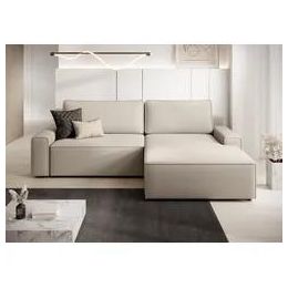 Ecksofa Trendmanufaktur "Challenge, Schlafsofa mit Bettkasten, Couch in L-Form, Breite 245 cm" Sofas Gr. B/H/T: 246cm x 98cm x 168cm, Struktur, Recamiere beidseitig montierbar, mit Schlaffunktion und Bettkasten, beige Recamiere beidseitig montierbar, auch in trendigem Cordstoff