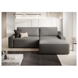 Ecksofa Trendmanufaktur "Challenge, Schlafsofa mit Bettkasten, Couch in L-Form, Breite 245 cm" Sofas Gr. B/H/T: 246cm x 98cm x 168cm, Struktur, Recamiere beidseitig montierbar, mit Schlaffunktion und Bettkasten, grau (graphite) Recamiere beidseitig montierbar, auch in trendigem Cordstoff