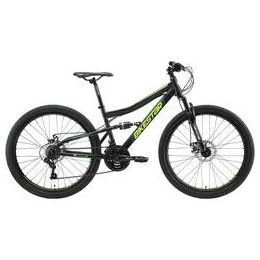 Mountainbike Bikestar Fahrräder Gr. 38cm, 26 Zoll (66,04cm), schwarz für Damen und Herren, Kettenschaltung