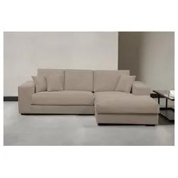 Ecksofa WERK2 "Eden L-Form" Sofas Gr. B/H/T: 286cm x 84cm x 184cm, Cord, Ottomane rechts, Ottomane rechts, beige (greige) Design Ecksofa in Cord mit besonders weichem Sitzkomfort Bestseller