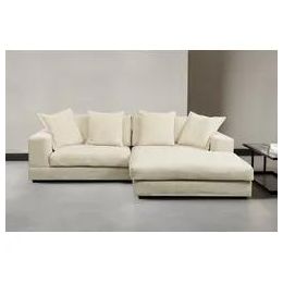 Ecksofa WERK2 "Eldorado L-Form" Sofas Gr. B/H/T: 285cm x 99cm x 195cm, Cord, Ottomane rechts, beige (natur)