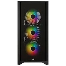 Corsair PC-Gehäuse "iCUE 4000X RGB Midi Tower" Computergehäuse schwarz