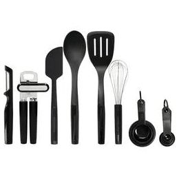 Küchenorganizer-Set KitchenAid, schwarz, H:10,5cm L:35cm T:27,5cm, Kunststoff, Küchenhelfer-Sets, Starter-Set für den täglichen Gebrauch, Nylon, hitzebeständig