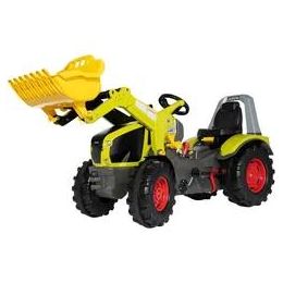 Tretfahrzeug Rolly Toys "Premium Claas Axion 960" Tretfahrzeuge grün Kinder Kindertraktor mit Lader und Bremse