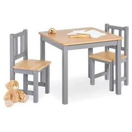 Kindersitzgruppe Pinolino "Fenna, grau/natur" Sitzmöbel-Sets beige (natur, grau) Kinder