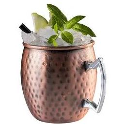 Becher APS "Moscow Mule" Trinkgefäße Gr. Ø 9cm x 10cm, 500 ml, 4 tlg., braun (kupferfarben) 500 ml, Becher-Set im Antik-Kupfer Look, 4-teilig