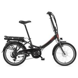 E-Bike Telefunken "Kompakt F810" Gr. 33, grau (anthrazit), E-Bikes, 33cm, 20 Zoll (50,80cm), Pedelec, Elektrofahrrad für Damen u. Herren