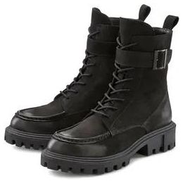 Schnürboots Lascana Gr. 39, schwarz Damen Schuhe