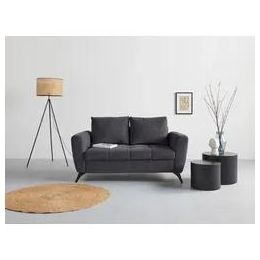 2-Sitzer Inosign "Lörby" Sofas Gr. B/H/T: 160 cm x 90 cm x 92 cm, Aqua Clean Pascha, Aqua Clean Pascha, grau (anthrazit) Belastbarkeit bis 140kg pro Sitzplatz, auch mit Aqua clean-Bezug