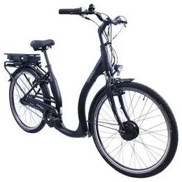 E-Bike Hawk BIKES "eCity Comfort" E-Bikes Gr. 44cm, 26 Zoll (66,04cm), schwarz Pedelec, Elektrofahrrad für Damen u. Herren