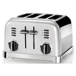 Cuisinart Toaster "CPT180SE" extra breite Toastschlitze, Retro Design silberfarben (frosted pearl silber)