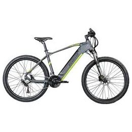 Zündapp E-Bike ZÜNDAPP "Z808" E-Bikes Gr. 48cm, 27,5 Zoll (69,85cm), schwarz (grün, schwarz) Pedelec, Elektrofahrrad für Damen u. Herren, MTB