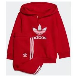 Trainingsanzug Adidas ORIGINALS "ADICOLOR HOODIE" Gr. 62, rot (better scarlet) Kinder Sportanzüge für BabysKleinkinder