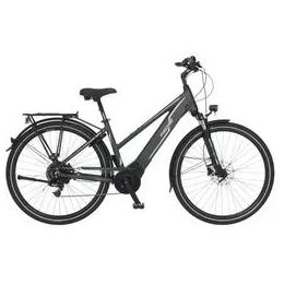 E-Bike Fischer FAHRRAD "VIATOR 5.0i Damen 504" E-Bikes Gr. 44cm, 28 Zoll (71,12cm), grau (schiefergrau matt) Pedelec, Elektrofahrrad für Damen