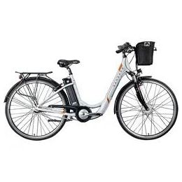 Zündapp E-Bike ZÜNDAPP "Z510" E-Bikes Gr. 48cm, 28 Zoll (71,12cm), weiß (orange, weiß) Pedelec, Elektrofahrrad für Damen u. Herren