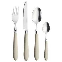 Pinti Inox Besteck-Set PINTINOX "Daisy 0" Essbesteck-Sets Gr. 24 tlg., beige (sand, edelstahlfarben) mit farbigem Kunststoffgriff