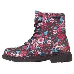 Schnürstiefelette Kappa Gr. 37, bunt (black-pink) Schuhe Workerboots Schnürboots - mit farbenfrohem Allover Print