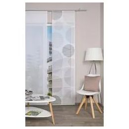 Schiebegardine Vision S "BORDEN" Gr. 1, grau, B:60cm H:260cm, Polyester, Gardinen, HxB: 260x60, Schiebevorhang Bambus-Optik Digitaldruck