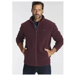 MAN'S WORLD Fleecejacke MAN'S WORLD Gr. 4XL (68/70), rot (burgund (aus nachhaltigem material)) Herren Jacken für die Übergangszeit, aus Fleece, casual Look, schnelltrocknend