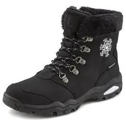 Winterstiefelette Lascana Gr. 42, schwarz Damen Schuhe Winterboots Schnürboots Stiefelette,Stiefel,Winterstiefel wind-& wasserabweisender Tex-Membran