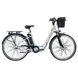 Zündapp E-Bike ZÜNDAPP "Z517" E-Bikes Gr. 48cm, 28 Zoll (71,12cm), weiß (orange, weiß) Pedelec, Elektrofahrrad für Damen u. Herren