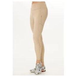 Funktionstights Endurance "THADEA POCKET XQL" Gr. 44, EURO-Größen, beige Damen Hosen mit praktischer Handy-Seitentasche