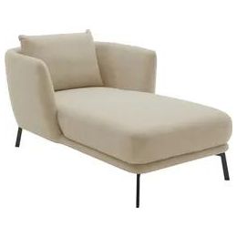 Schöner Wohnen Chaiselongue SCHÖNER WOHNEN-KOLLEKTION "Pearl - 5 Jahre Hersteller-Garantie, auch in Bouclé" Sofas Gr. B/H/T: 101cm x 71cm x 161cm, Boucle, beige (sand) Maße (BHT): 10171161 cm, Füße aus Metall