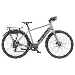 E-Bike Telefunken "UH200" E-Bikes Gr. 48cm, 28 Zoll (71,12cm), grau Pedelec, Elektrofahrrad für Herren u. Damen, Urbanbike