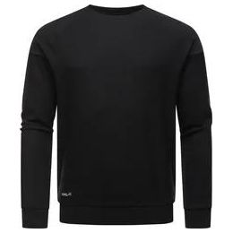 Sweatshirt Ragwear "Doren" Gr. XL (54), schwarz Herren Sweatshirts Strukturierter Basic Pullover