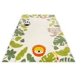 Kinderteppich Esprit "E-Safari" Teppiche Gr. B: 200 cm 1 St., 13 mm, L: 290 cm, weiß (offwhite) Kinder Motiv Dschungel Tiere