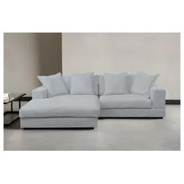 Ecksofa WERK2 "Eldorado L-Form" Sofas Gr. B/H/T: 285cm x 99cm x 195cm, Cord, Ottomane links, grau